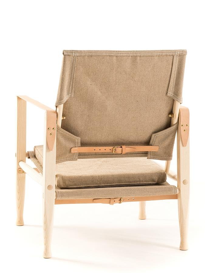 KK47000 Safari Chair, Ash (light), Natural canvas, With KK47000 Safari Chair, Ash (light), Natural canvas, With
