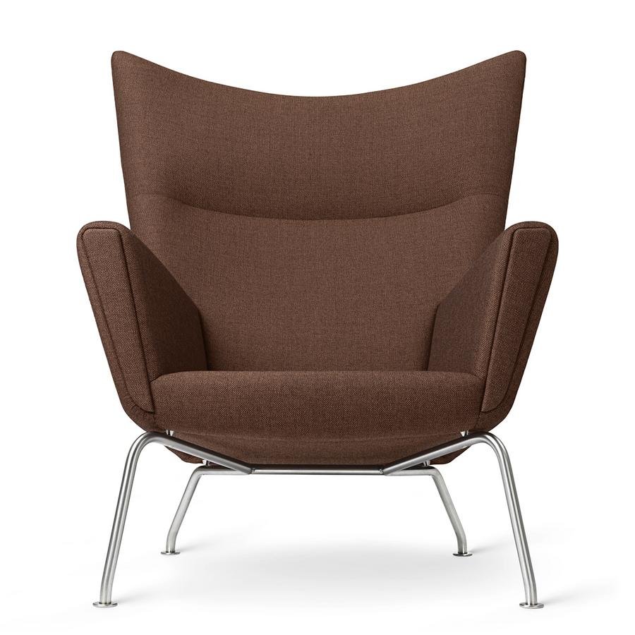 CH445 Wing Chair Passion earth Without footstool Carl Hansen Son by Hans J. Wegner 1960 Originals from smow