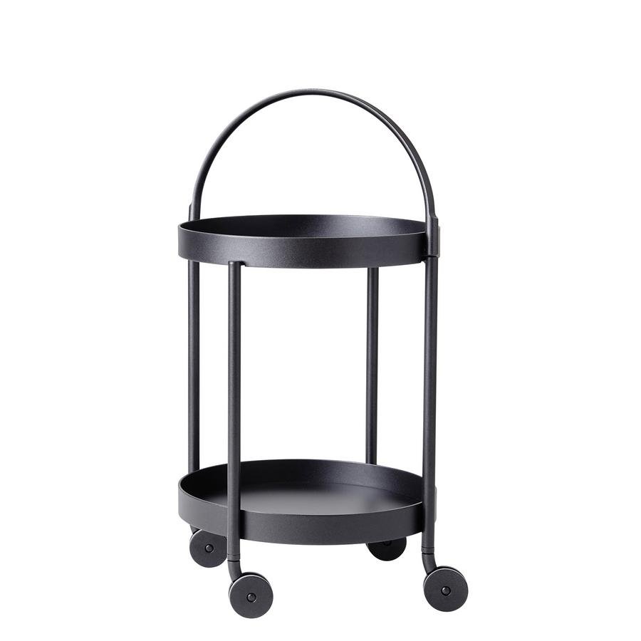 Roll Bar Trolley round, Lava grey | Cane-line | Bar Trolley - Designer ...