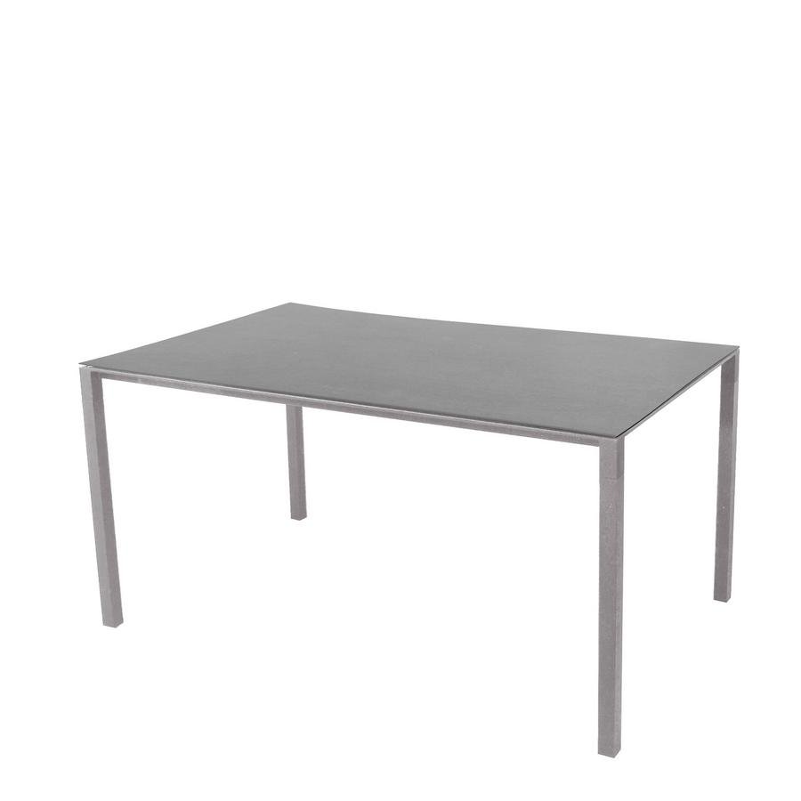 Pure Table, 200 cm x 100 cm, Basalt, Light grey | Cane-line | Garden ...