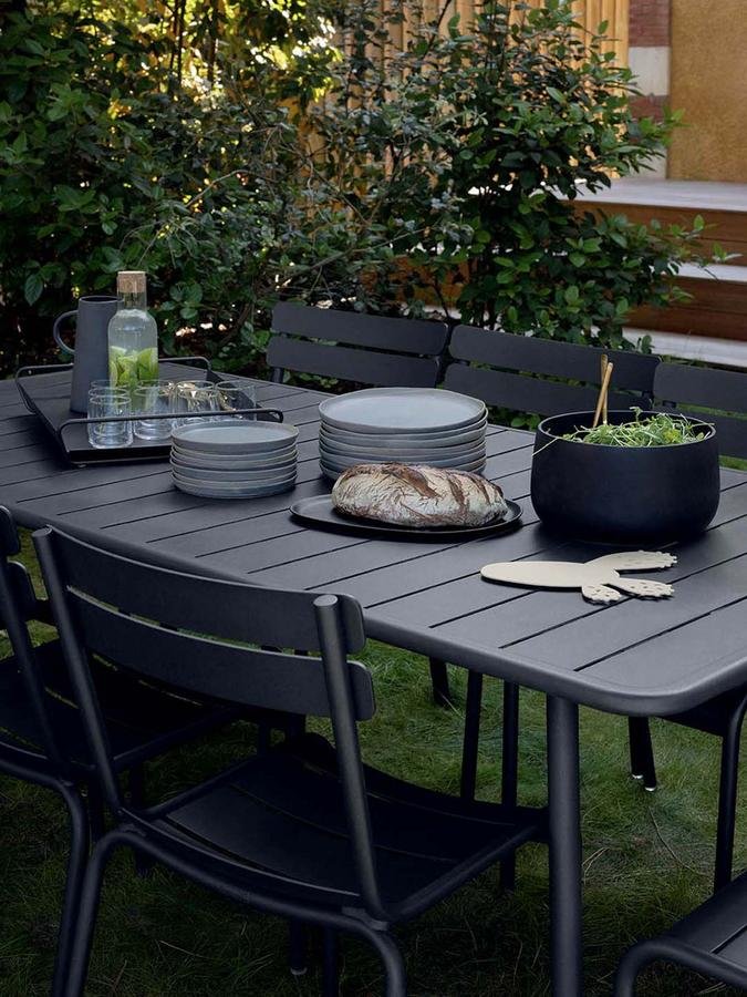 Luxembourg Garden Table, 143 x 80 cm, Cactus | Fermob | Garden Tables ...