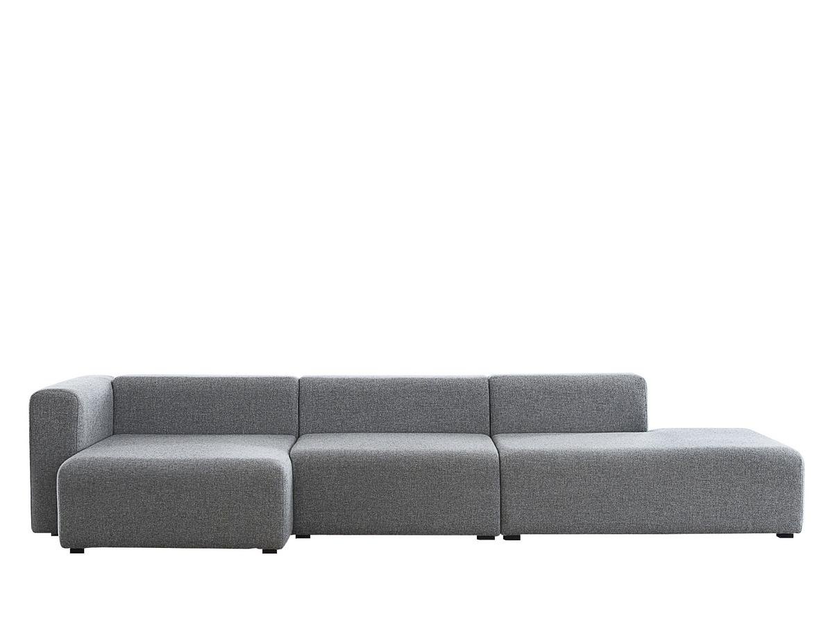 Mags Sofa with Récamière, Right armrest, Steelcut Trio - light grey ...