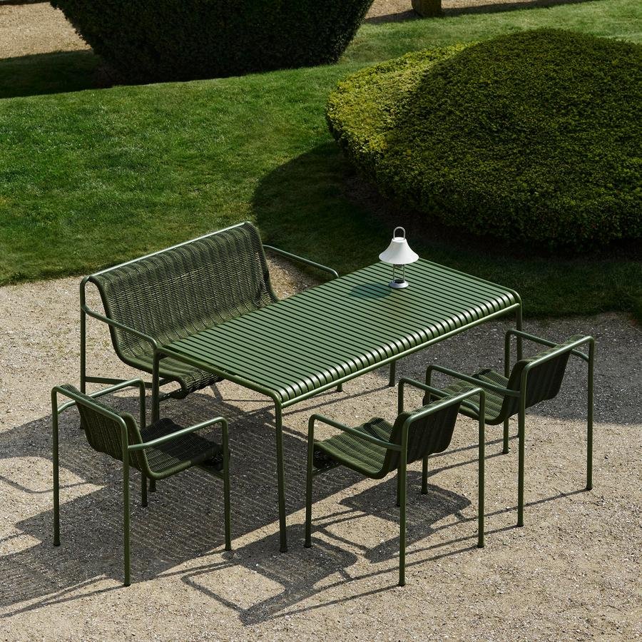 Palissade Dining Bench Cord, Olive | Hay | Garden Chairs - Designer ...