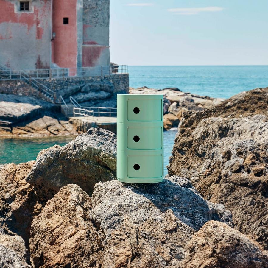 Componibili Bio round - 3 compartements | Kartell | Side & Roll ...