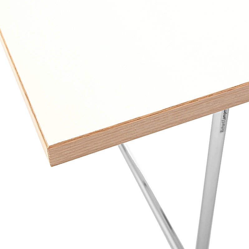 Table Top for Eiermann Table Frames, White melamine with oak edge, 160 ...