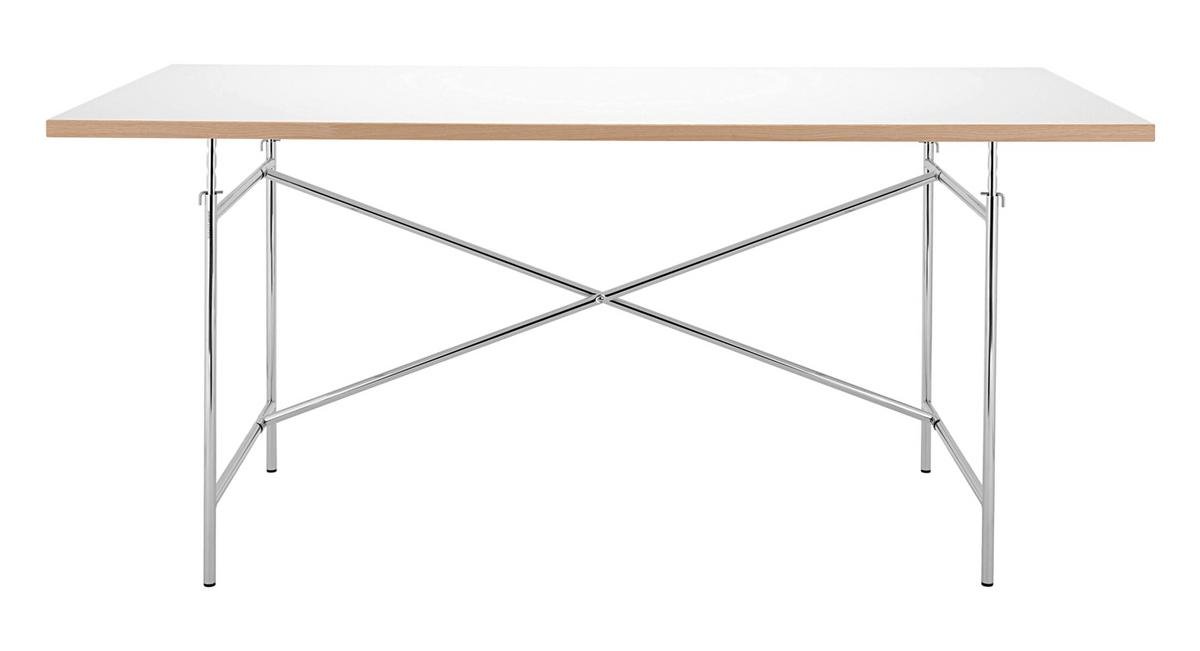 Table Top for Eiermann Table Frames, White melamine with oak edge, 160 ...