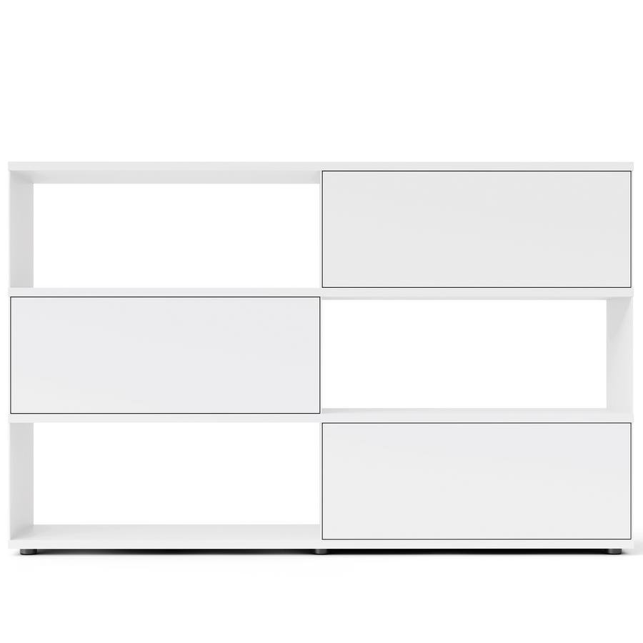 Flow Q Highboard, 200 cm, 126,7 cm (3 flaps), Cool Grey | Piure ...