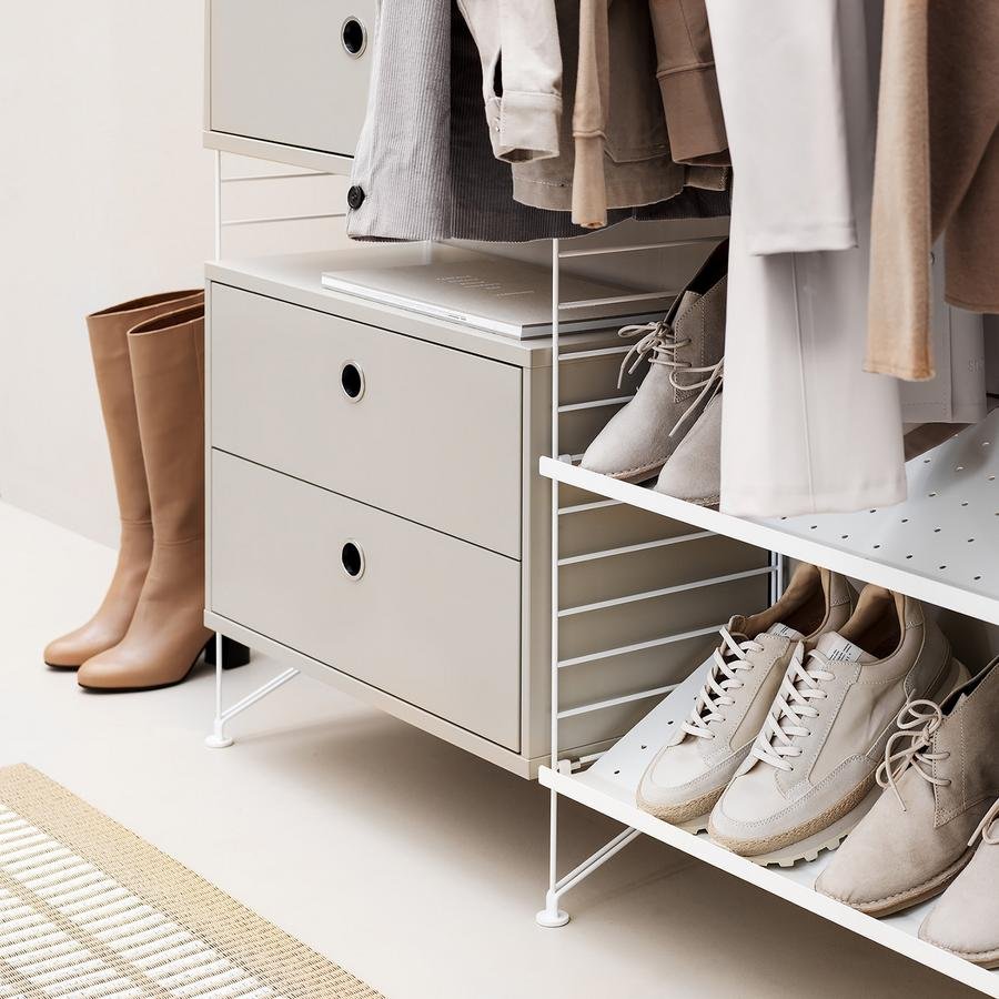 String System Drawer Unit | String | Wall Mounted Shelving - Designer ...