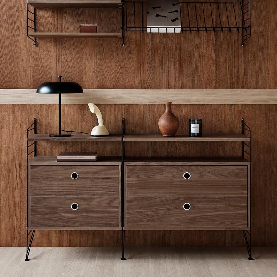 String System Drawer Unit | String | Wall Mounted Shelving - Designer ...
