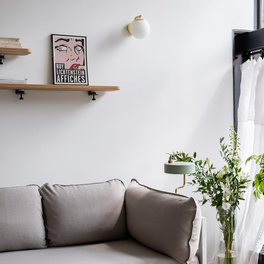 Tiptoe Wall Shelf, Solid Oak | Tiptoe | Wall Mounted Shelving ...