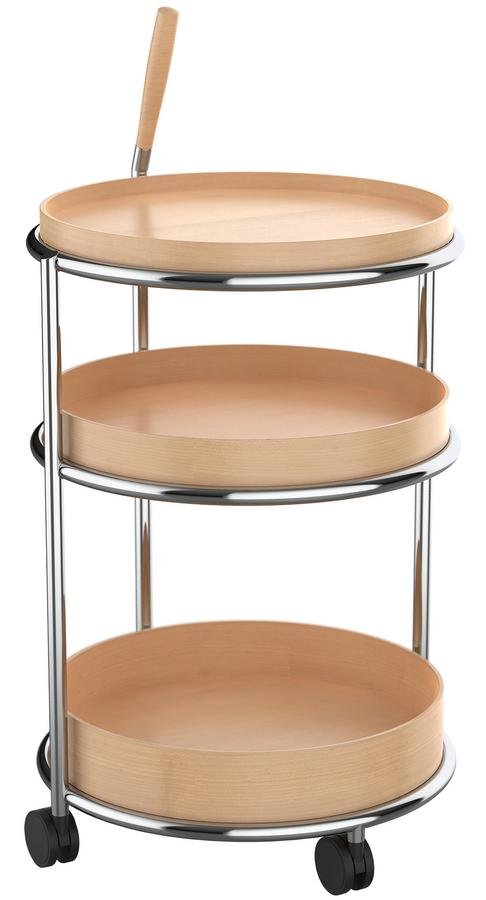 K6, Natural oak, Chrome | Tecta | Bar Trolley - Designer furniture from ...