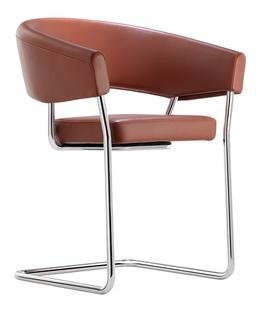 D9, Leather cinnamon, Chrome-plated steel tubing, Felt glides | Tecta | Cantilever Chairs ...