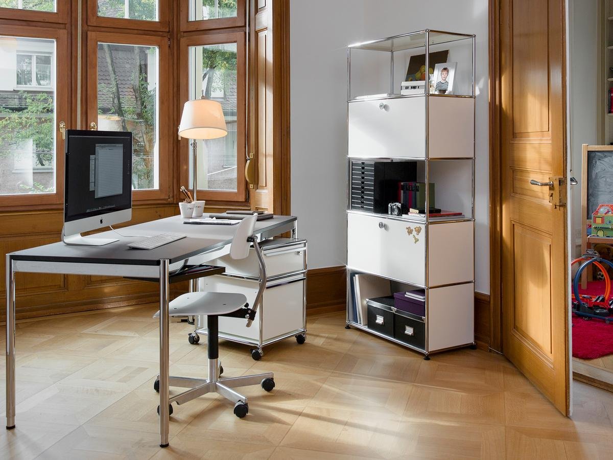 USM Haller Mobile Pedestal with Hanging File Basket | USM Haller | USM ...