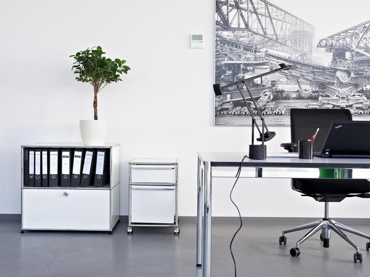 USM Haller Mobile Pedestal with Hanging File Basket | USM Haller | USM ...