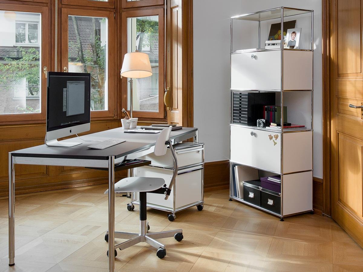 USM Haller Table, 150 x 75 cm, Glass, Transparent | USM Haller | USM ...