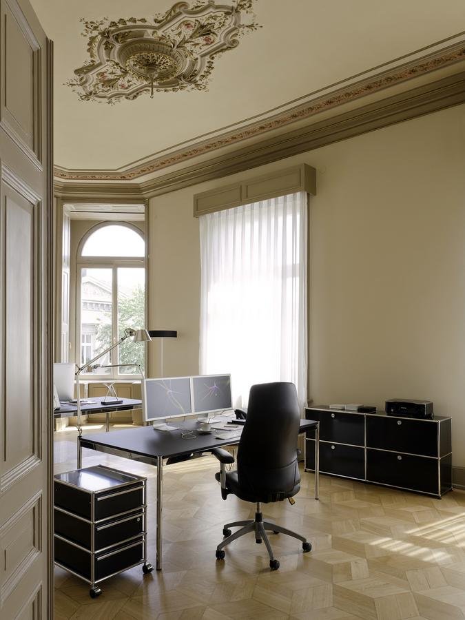 USM Haller Sideboard L, Customisable, Mid grey RAL 7005, Open, With 2 ...