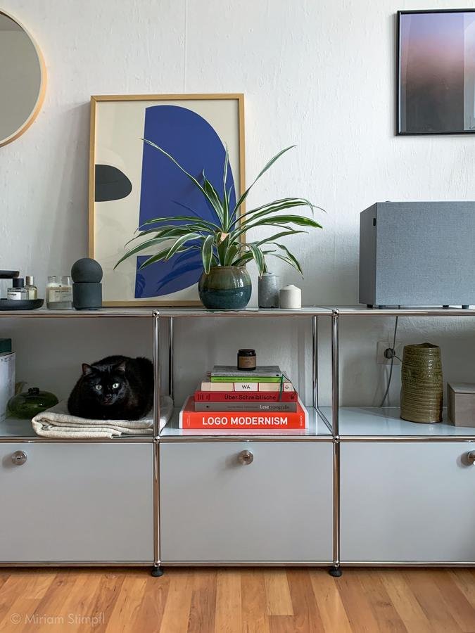 USM Haller Sideboard XL, Customisable, Pure orange RAL 2004, Open, With ...