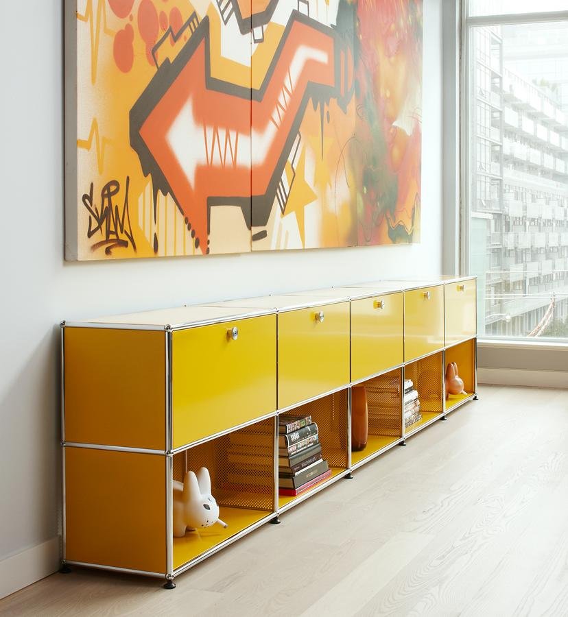 USM Haller Sideboard XL, Customisable, Pure white RAL 9010, With 3 drop ...