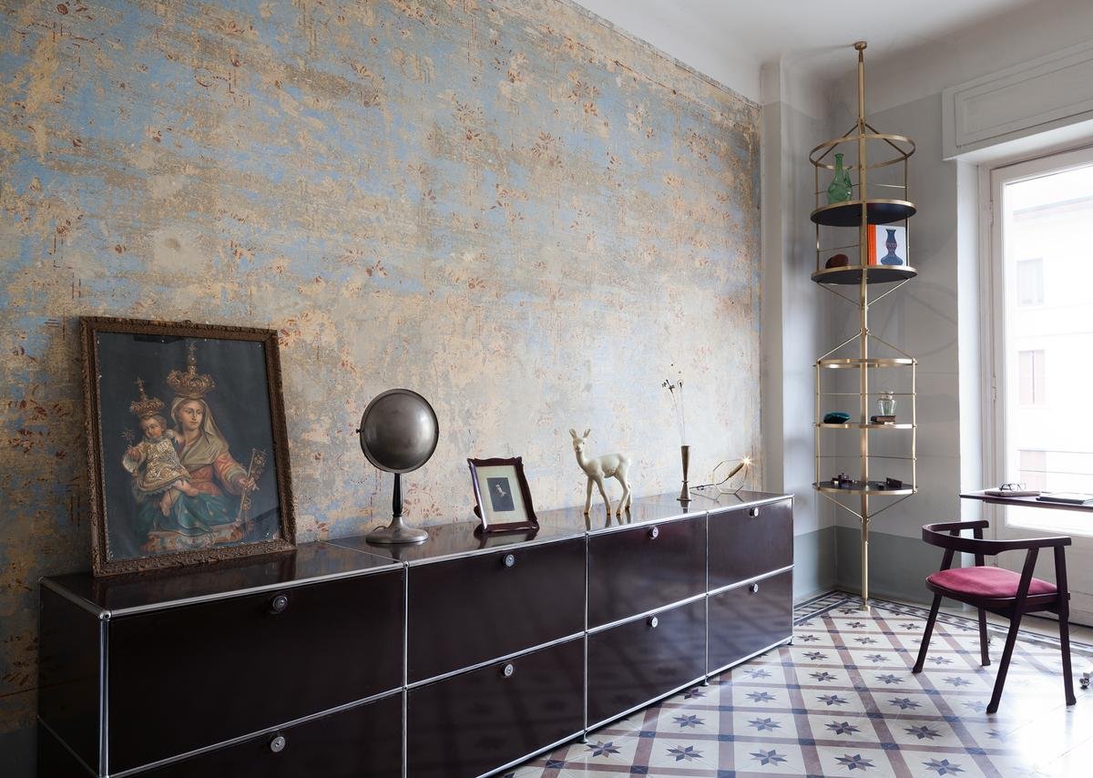 USM Haller Sideboard XL, Customisable, Steel blue RAL 5011, With 3 drop ...