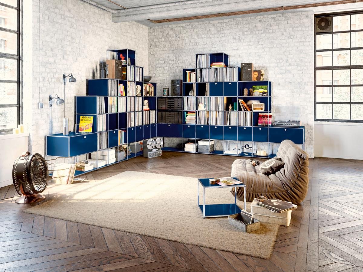 USM Haller Living Room Shelf XL | USM Haller | USM Haller Shelving ...