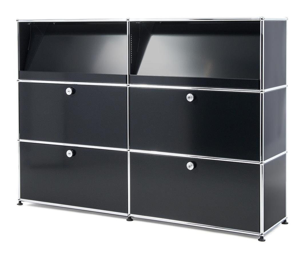 USM Haller Highboard L with Angled Shelves | USM Haller | USM Haller ...