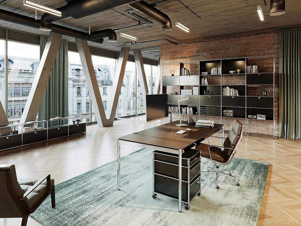 USM Haller TV-Board with Extension, USM beige | USM Haller | USM Haller ...