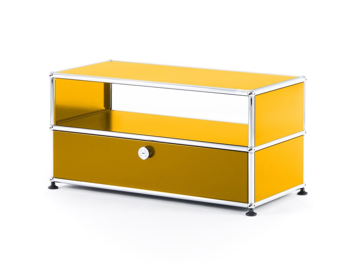 USM Haller TV-Bench, Golden yellow RAL 1004 by Fritz Haller & Paul ...