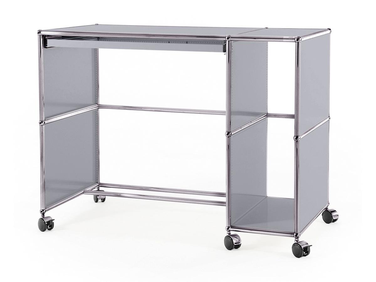 USM Haller Desktop on Castors Type 1, USM matte silver | USM Haller ...