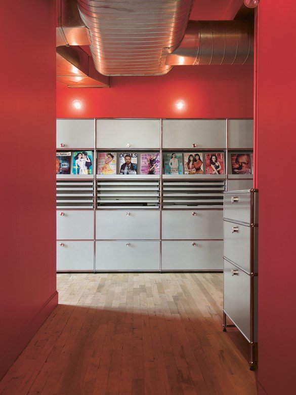 USM Haller Counter Type 2 (with Angled Shelves), Mid grey RAL 7005, 225 ...