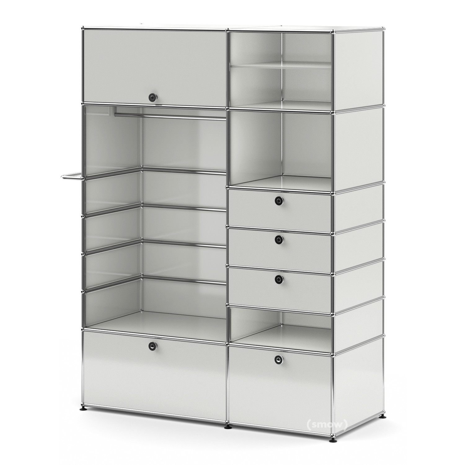 USM Haller Wardrobe Model II, Light grey RAL 7035 | USM Haller | USM ...