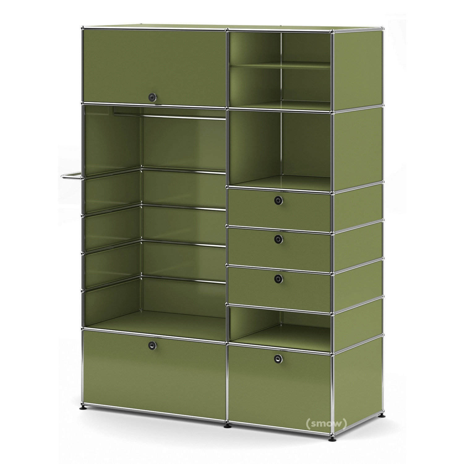 USM Haller Wardrobe Model II, Olive green RAL 6003 | USM Haller | USM ...