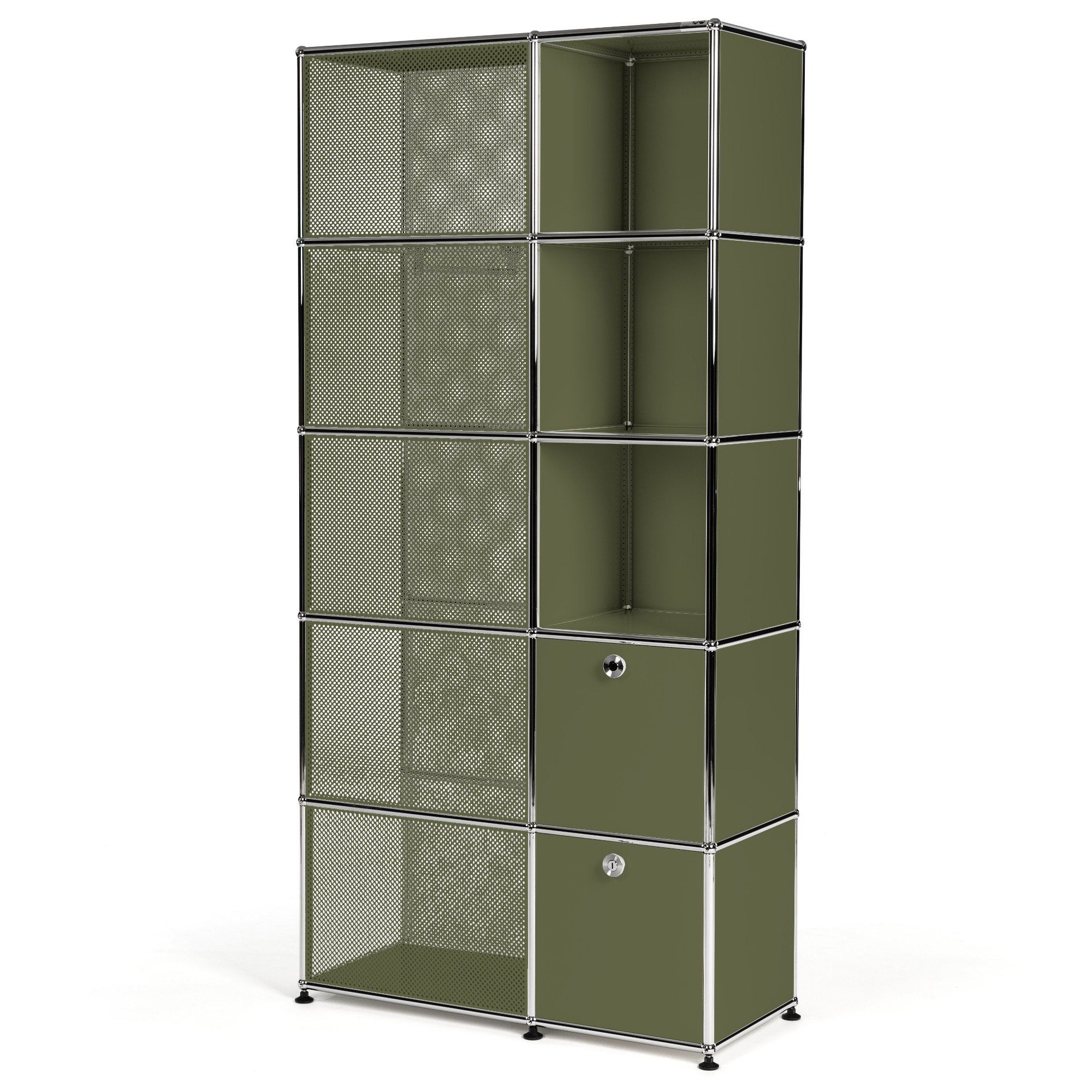 USM Haller wardrobe type 3, Olive green RAL 6003 | USM Haller | USM ...