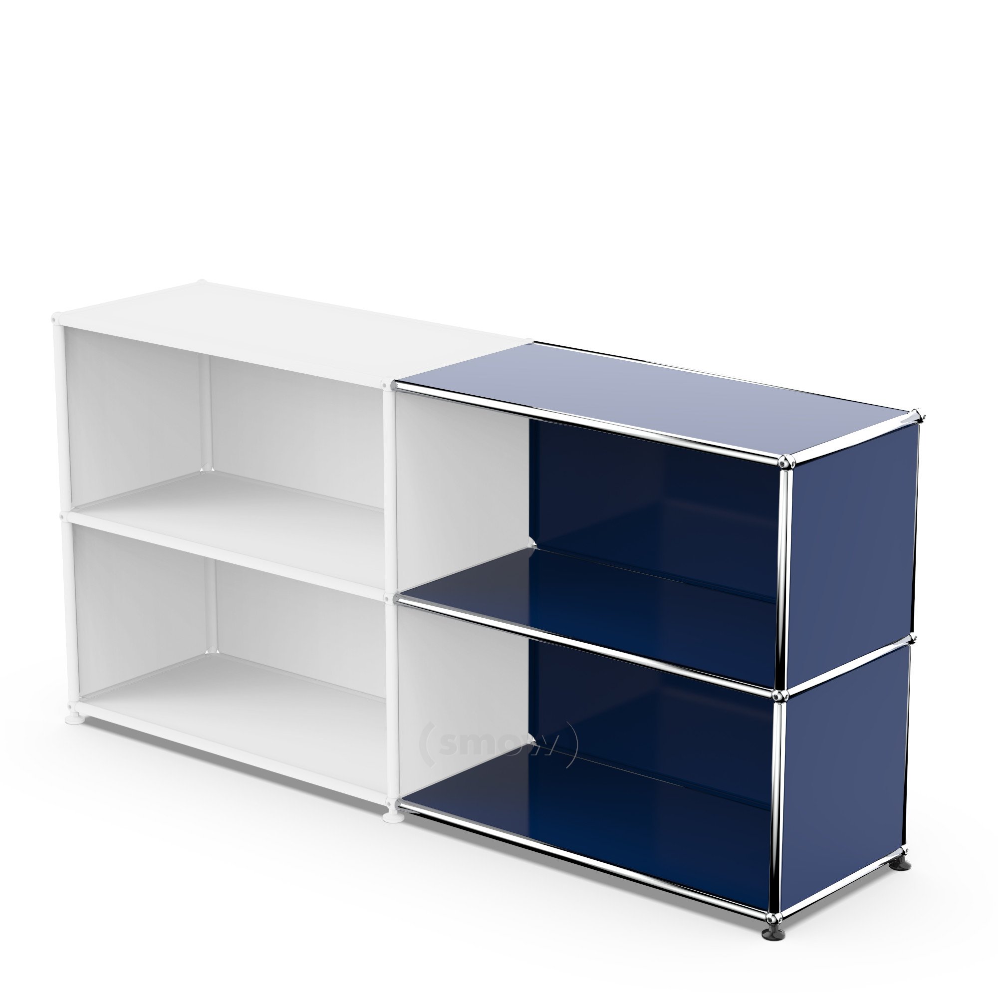 USM Haller Extension Kit Horizontal 2, Steel blue RAL 5011, 35 cm | USM ...