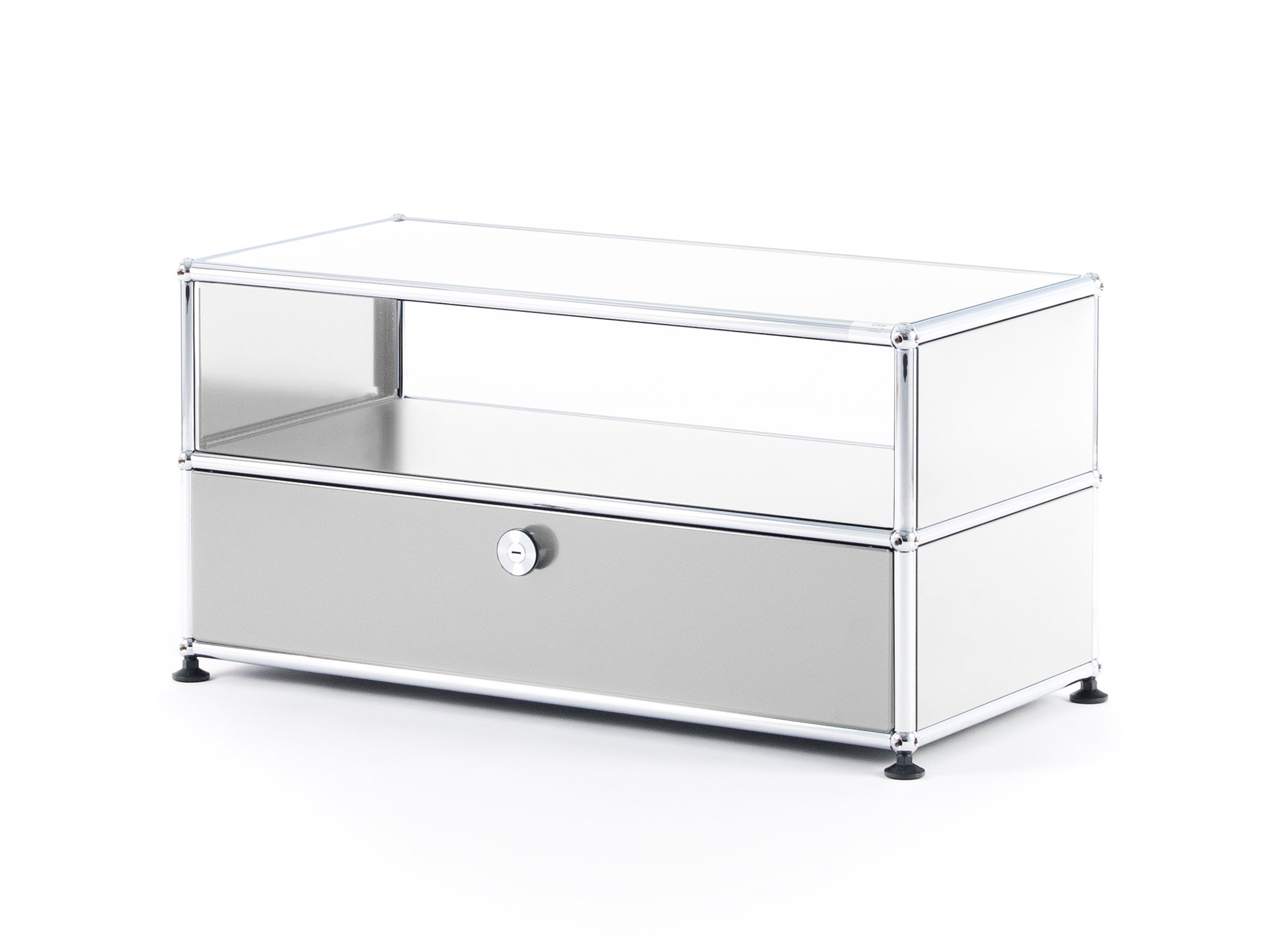 USM Haller TV-Bench, Pure white RAL 9010 | USM Haller | USM Haller TV ...