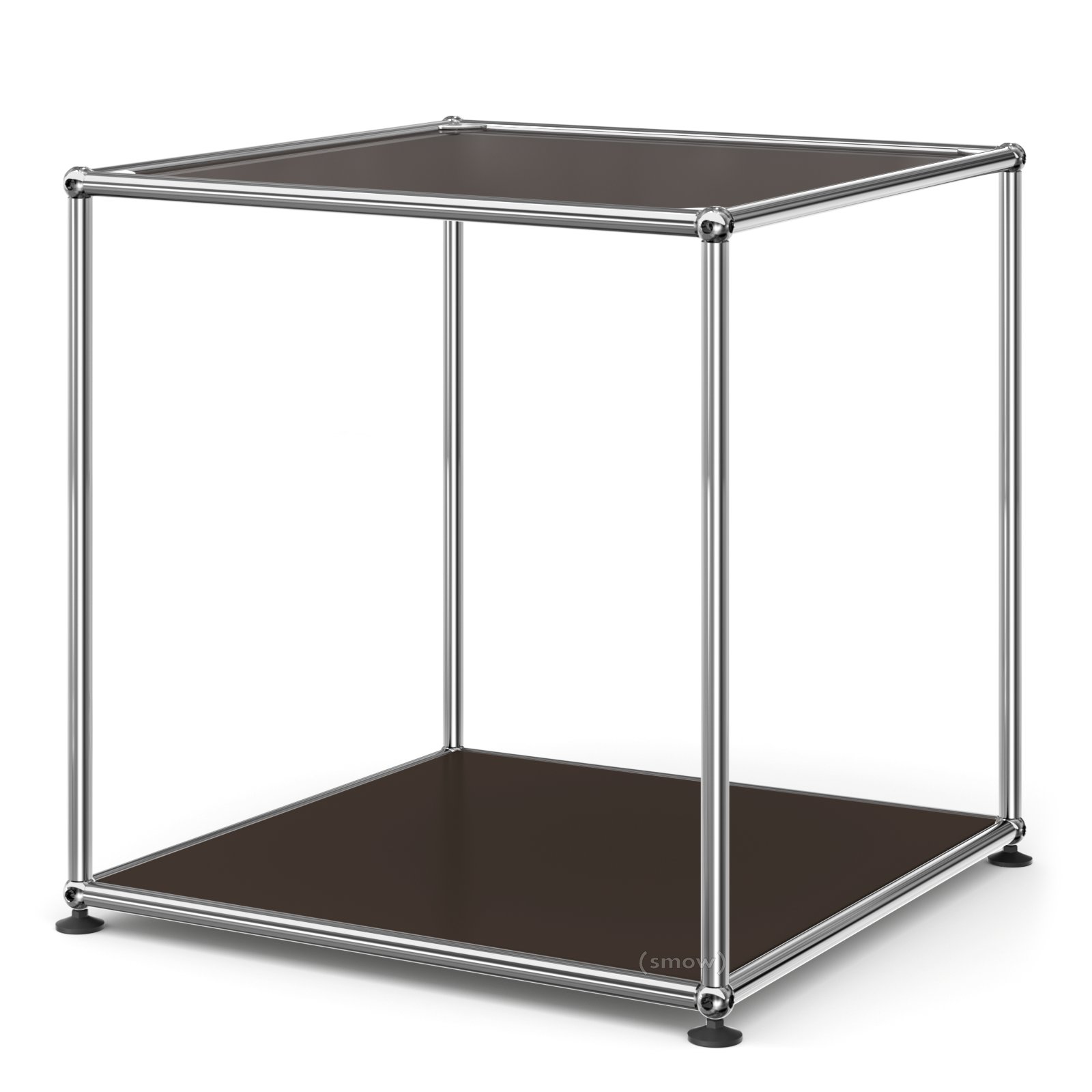 USM Haller Side Table 50 High, Upper panel lacquered glass, lower panel ...