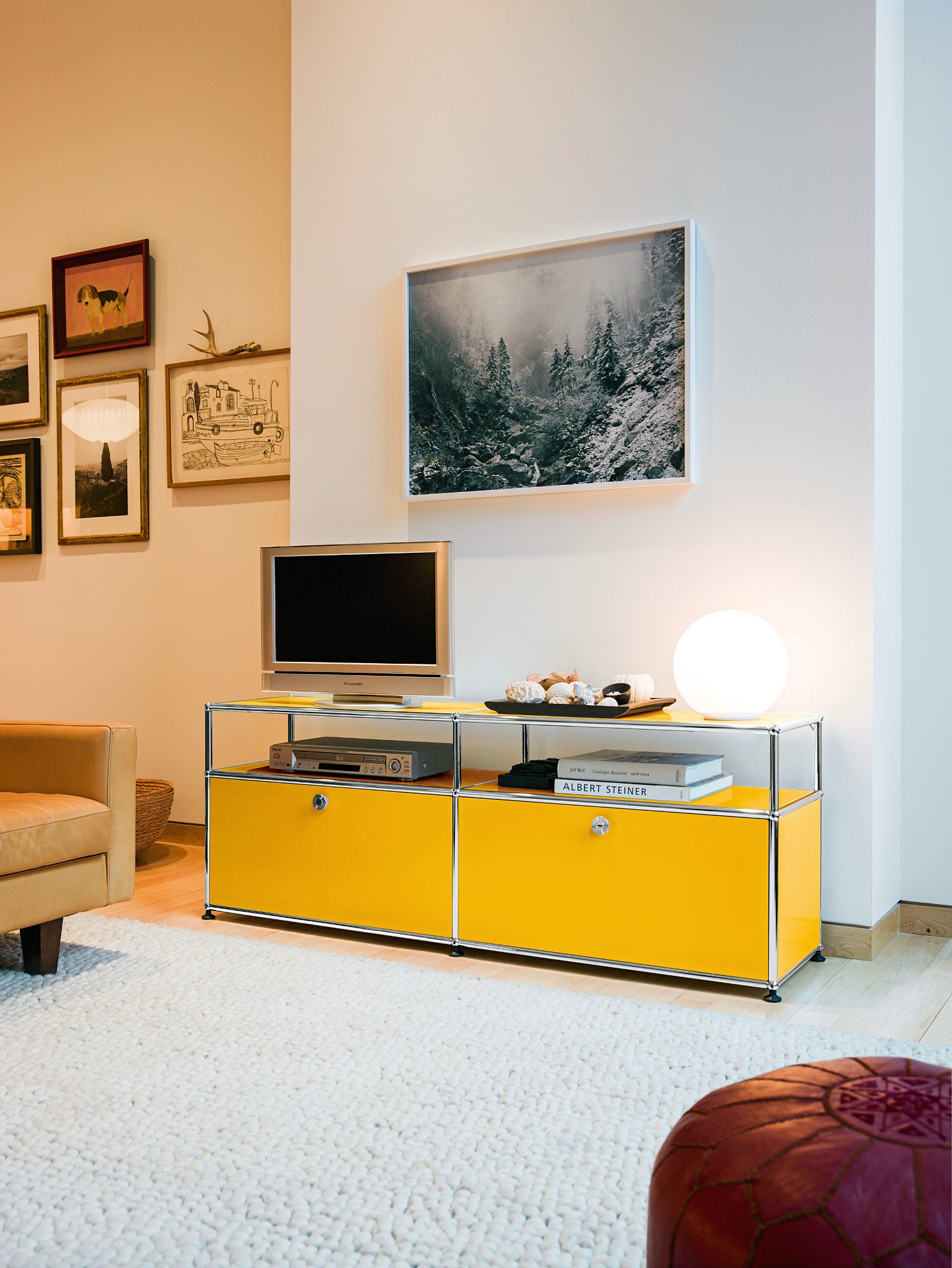 USM Haller Lowboard L with Extension, Customizable, Olive green RAL ...