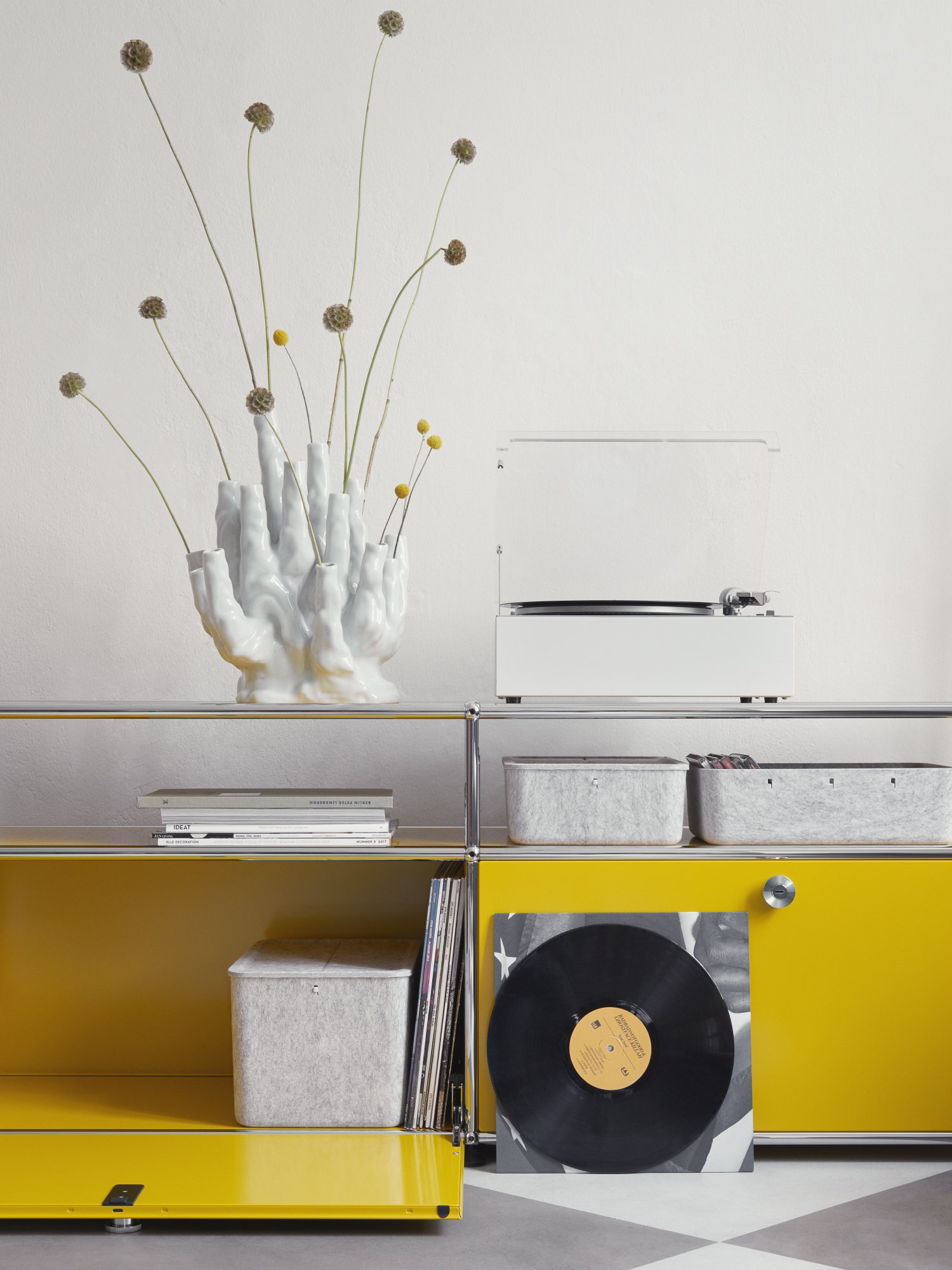 USM Haller Lowboard L with Extension, Customizable, Olive green RAL ...