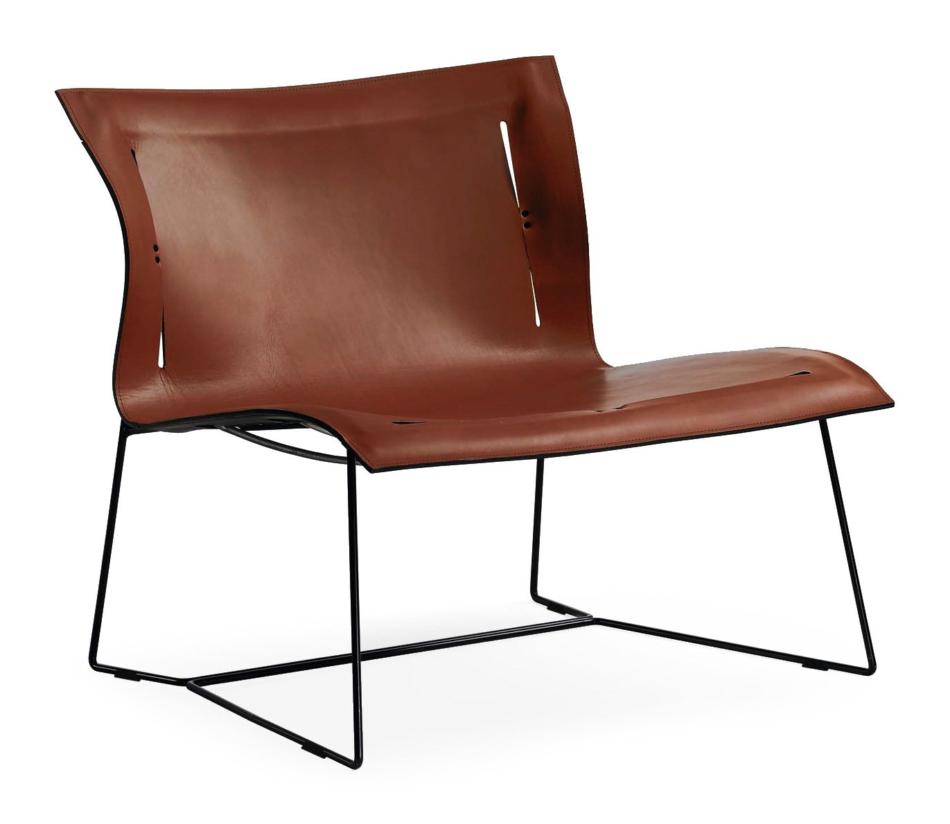 Cuoio Lounge Chair, Leather Saddle maron | Walter Knoll | Lounge Chairs ...