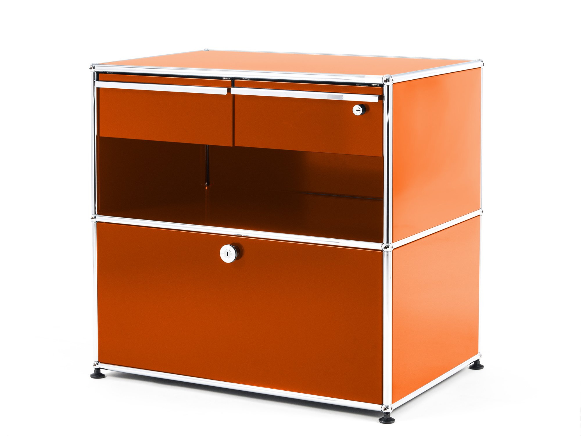 USM Haller Office Sideboard M with Drawers, Pure orange RAL 2004 | USM ...