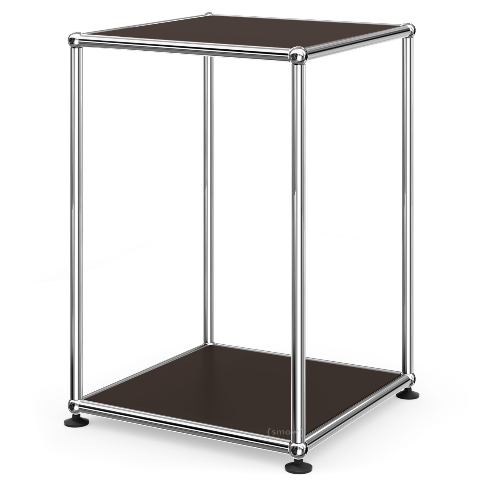 USM Haller Side Table 35 High, Both panels metal, USM brown | USM ...
