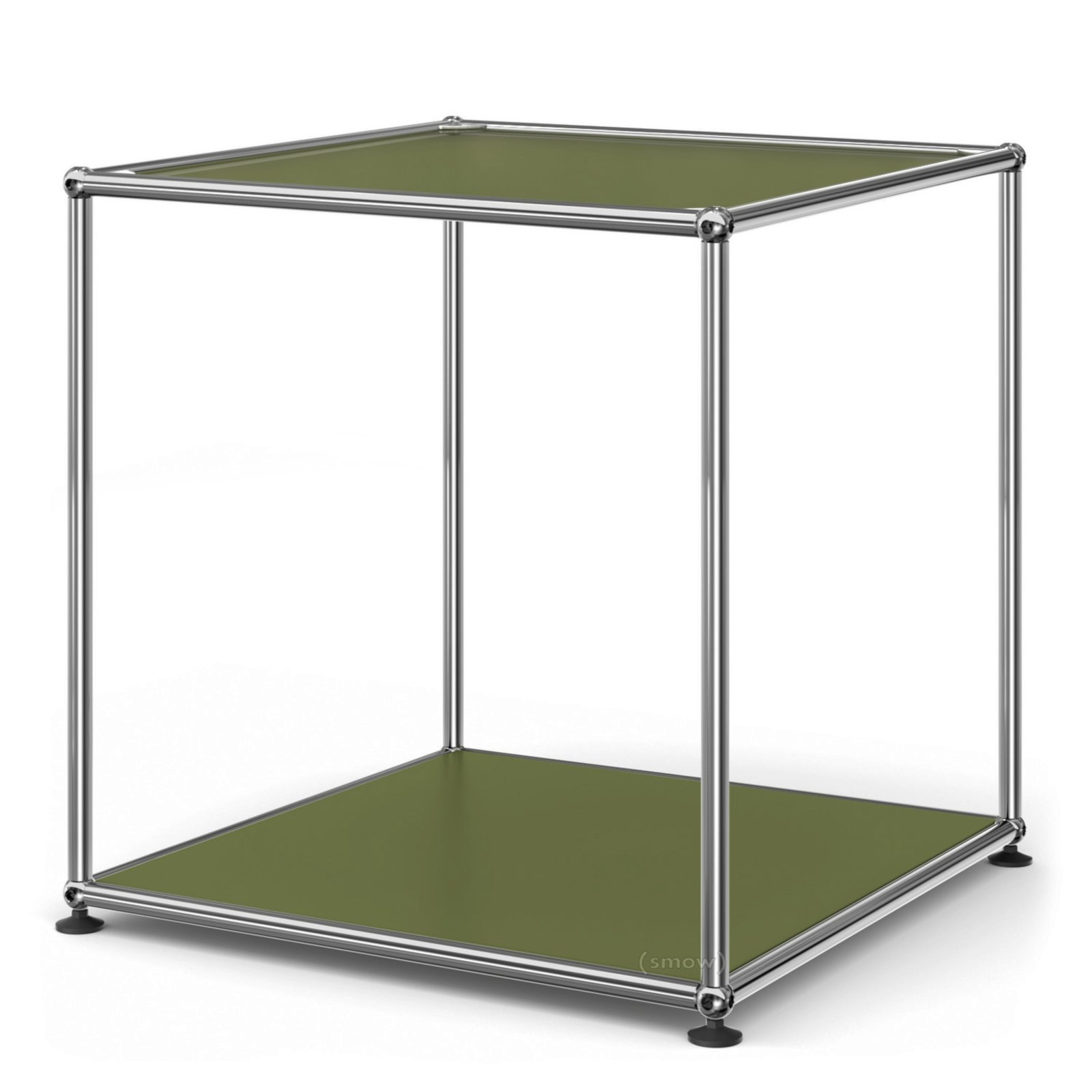 USM Haller High Side Table 50, Upper panel lacquered glass, lower panel ...