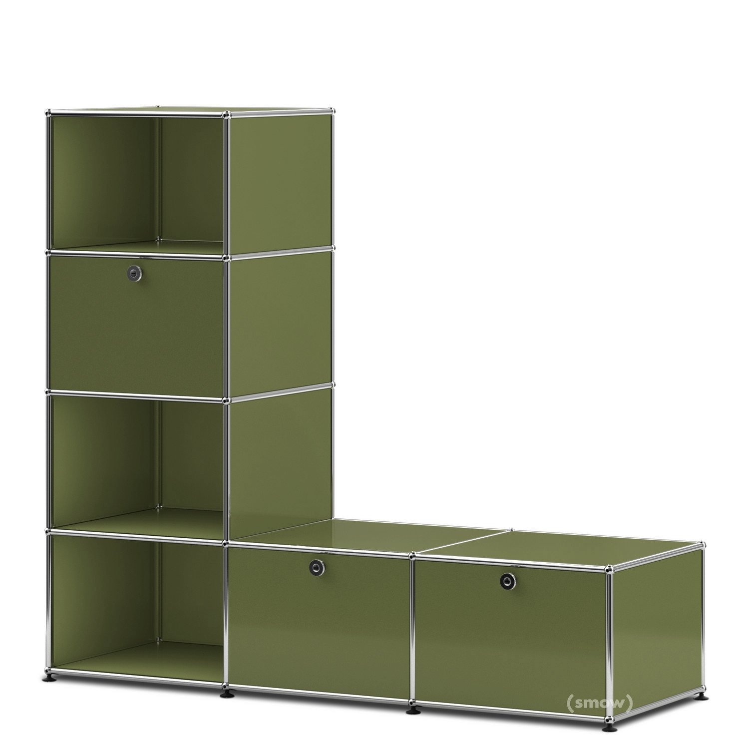 USM Haller Clothes Rack/Bench Type 1, Olive green RAL 6003 | USM Haller ...