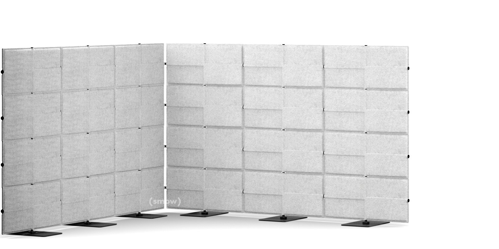USM Privacy Panels Acoustic Corner, 2,25 m (3 elements), 1,44 m (4 ...