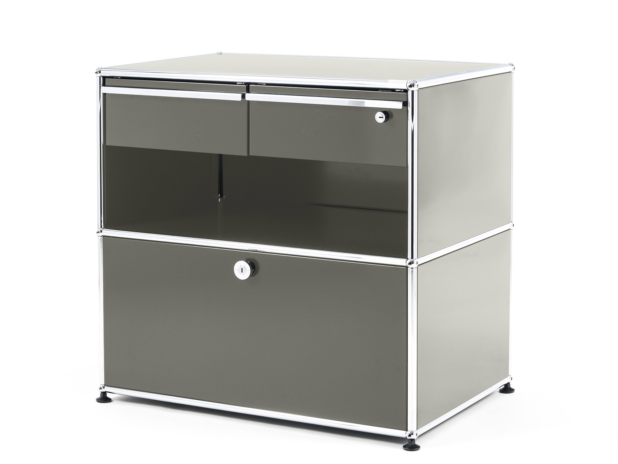 USM Haller Office Sideboard M with Drawers, Light grey RAL 7035 | USM ...