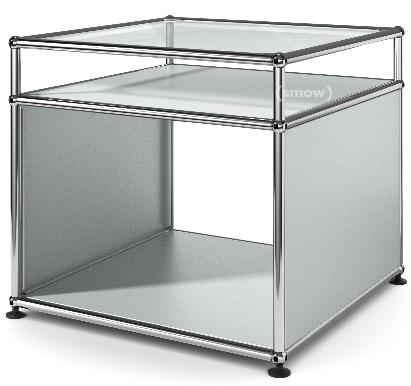 USM Haller Side Table with Extension, USM matte silver | USM Haller ...