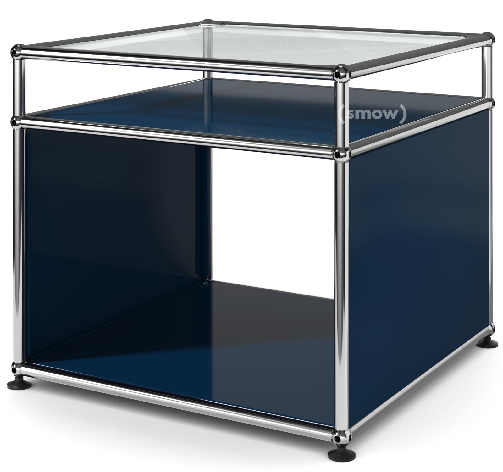 USM Haller Side Table with Extension, Steel blue RAL 5011 | USM Haller ...