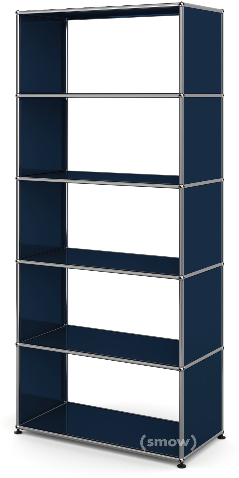 USM Haller Living Room Shelf M Type 1, without back panel, Steel blue ...