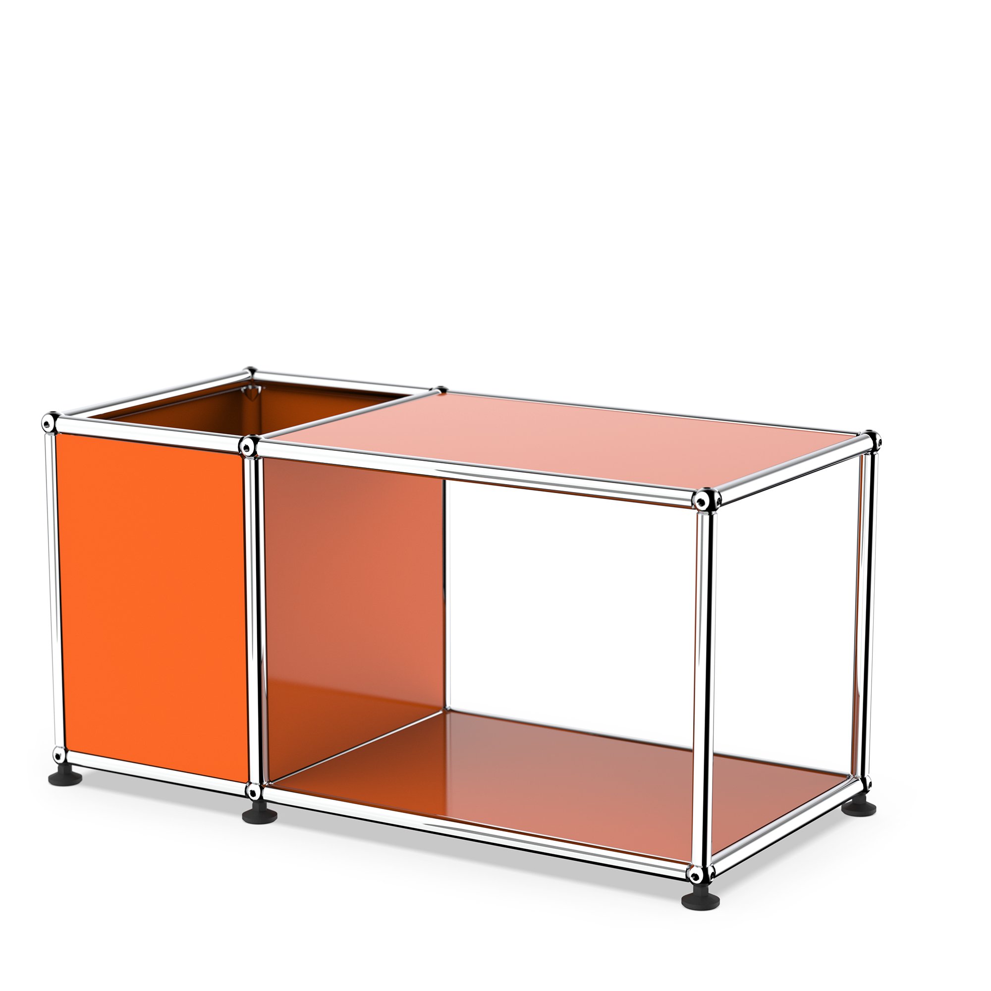 USM Haller side table with storage, Pure orange RAL 2004, 35 cm | USM ...