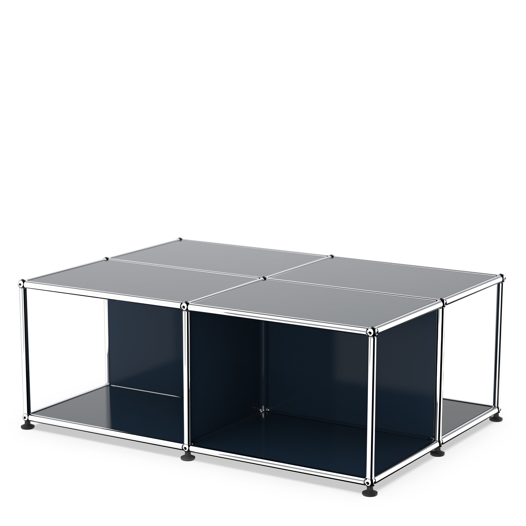 USM Haller Coffee Table with Storage shelves, Steel blue RAL 5011 | USM ...