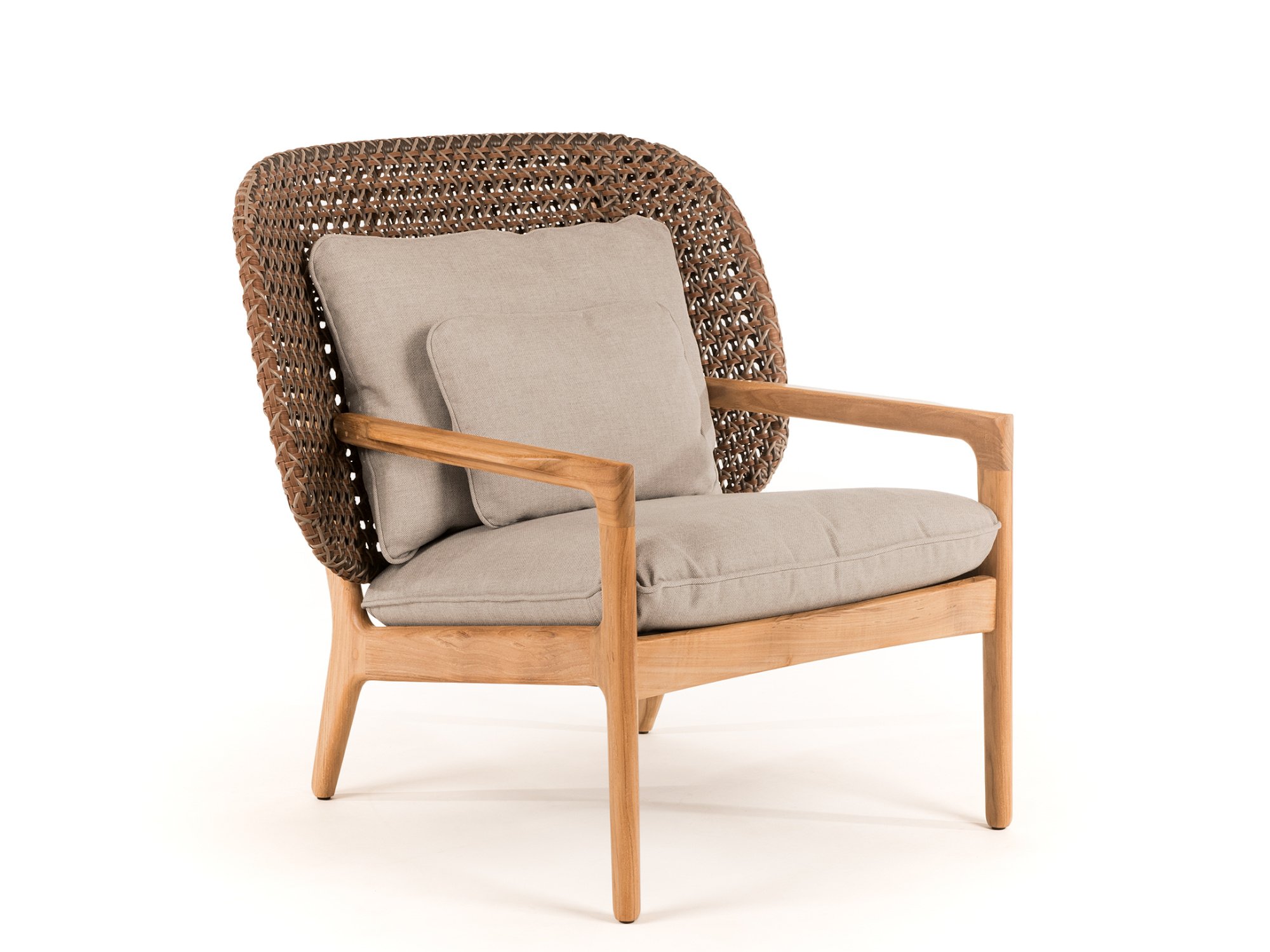 Kay Lowback Lounge Chair, Brindle, Fife Rainy Grey | Gloster | Garden ...
